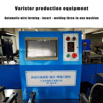 China The Automatic Production Machine For Varistors Features An Automatic Three-in-one System For Wire Forming, Chip Insertion And Welding for sale