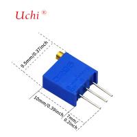 China 3296w Variable Resistor Top Adjustment Multi-turn Ceramic Fine Adjustment Potentiometer, 10k Precision Potentiometer for sale