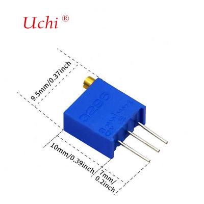 China 3296w Variable Resistor Top Adjustment Multi-turn Ceramic Fine Adjustment Potentiometer, 10k Precision Potentiometer for sale