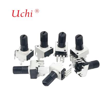 China RV09 Single-turn 10K 12.5mm Adjustable Rotating Carbon Film Potentiometer for sale