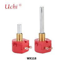 China WX118 Wire-wound Rotary Potentiometer 5k Ohm 40mm Axis Single-turn Wire-wound Potentiometer for sale