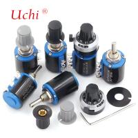 China WXD3-12 1W 10k Ohm 5-ring Multi-turn Precision Wire-wound Rotary Potentiometer for sale