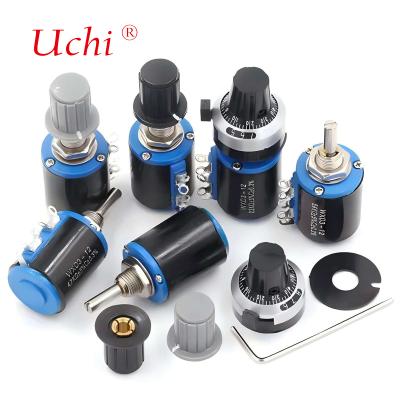 China WXD3-12 1W 10k Ohm 5-ring Multi-turn Precision Wire-wound Rotary Potentiometer for sale