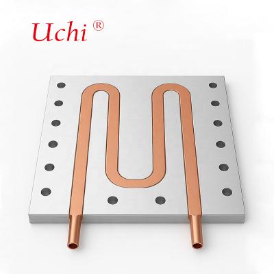 China CNC Machining Water Cooling Plate Liquid Cooling Block PSU Tube Heatsink，Fluid-cooled Plate for sale