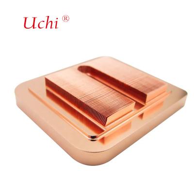 China High-temperature Copper Staggered Fin Radiator For Liquid Cooling Plate for sale