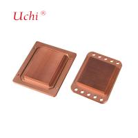 China Full-Copper Square High-Density Skived Heat Sink, Fanless CNC Machined Components for sale