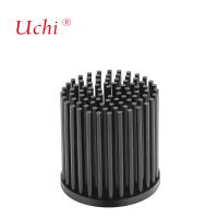 China 8–15W Black Anodized Aluminum Cylindrical Pin Fin Cold Forged Heat Sink For IGBT for sale
