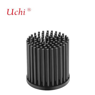 China 8–15W Black Anodized Aluminum Cylindrical Pin Fin Cold Forged Heat Sink For IGBT for sale
