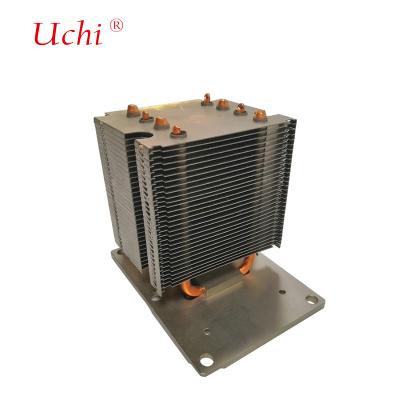 China Aluminum Buckle Fin Stacked Active CPU Heatsink for sale