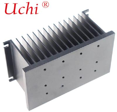 China Anodized Black Aluminum Extrusion Extruded Heat Sink Cooling Plate for sale