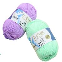 China Eco-Friendly Hand Knitting Various Colors Soft  Baby Yarn 5ply milk cotton yarn for sale