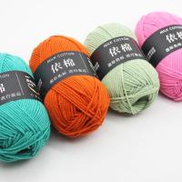 China eco-friendly baby milk cotton yarn for hand knitting crochet 4ply blended acrylic yarn for sale