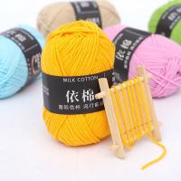 China Wholesale various colors acrylic blended yarn 50g 4ply milk cotton yarn for crochet hand knitting for sale