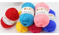 China wholesale high quality super soft multi color 50g/roll 4ply 100% acrylic yarn for crochet for sale
