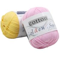 China Hot selling 50g/ball rainbow colors crochet yarn 100% cotton for hand knitting baby clothes for sale