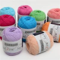China Hot selling 50g/ball rainbow colors crochet yarn 100% cotton for hand knitting baby clothes for sale