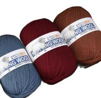 China Hot sale fancy crochet yarn super soft 100% wool yarn for tufting rug for sale