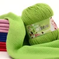 China wholesale high quality 50g/roll 6ply super soft silk cotton baby yarn for knitt for sale
