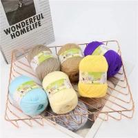 China wholesale high quality 50g/roll 6ply super soft silk cotton baby yarn for knitt for sale