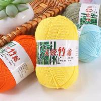 China Hand Knitting Cotton Yarn Crochet Cotton Blended Wholesale Bamboo Cotton 50g/ball 6ply Yarn for Hand Knitting for sale