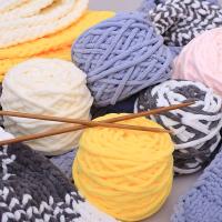 China Hot Selling chunky chenille yarn Multi-Color Chunky Crochet Yarn Knitting Woven Blanket for sale