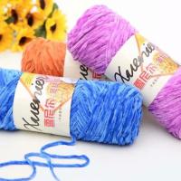 China Factory Price Wear-Resistant And Soft Polyester hand knitting chenille loop yarn for sale