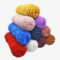 China Fancy Wholesale 100g Chunky Soft  Velvet yarn Soft protein Cashmere Yarn for sale