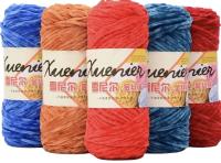 China factory best seller comfortable  wholesale chenille  yarn polyester multicolor velvet yarn for sale