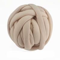 China high quality 250g/ball velvet tube yarn cotton tube yarn chunky 3cm thick  braid cotton tube yarn for blankets for sale