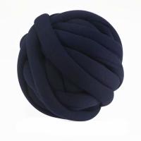 China high quality 250g/ball velvet tube yarn cotton tube yarn chunky 3cm thick  braid cotton tube yarn for blankets for sale