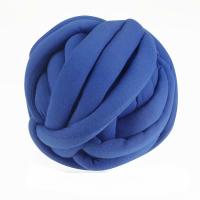 China high quality 250g/ball velvet tube yarn cotton tube yarn chunky 3cm thick  braid cotton tube yarn for blankets for sale