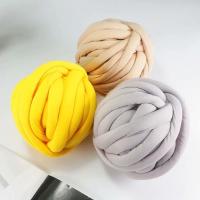 China high quality wholesale  super soft 250g/roll polyester  big filled chunky cotton polyester tube yarn for sale