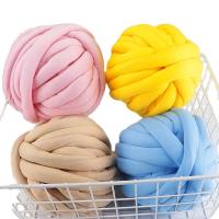 China Knitting  Pet House Blanket Chunky Yarn Giant Chunky Cotton Tube Yarn For Knot Pillow Blanket for sale