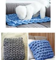 China Wholesale Price Super Soft Giant Arm Knitting Cotton Chunky Tube Yarn for knitting blanket of pet for sale