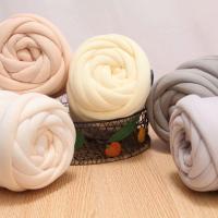 China Cheap price super thick multi color 250g/roll polyester filled velvet tube yarn for diy for sale