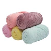 China Wholesale high quality super soft 250g/roll polyester filled chunky cotton tube yarn for diy for sale
