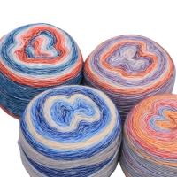 China Fashion Factory Wholesale  Mixed Color Rainbow Scarf Wool Acrylic Cake Blended Cotton Crocheting  Yarn for sale