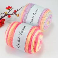 China China Factory Direct Supply Fancy Cake Yarn Acrylic Cotton Wool Blend Gradient Ombre Rainbow Cake Knitting Yarn for sale