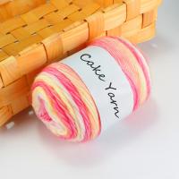 China China Factory Direct Supply Fancy Cake Yarn Acrylic Cotton Wool Blend Gradient Ombre Rainbow Cake Knitting Yarn for sale