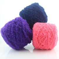 China High quality various color Chunky 100g/roll 3ply polyester fleece coral Velvet Towel Yarn for sale