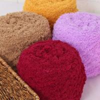 China High quality various color Chunky 100g/roll 3ply polyester fleece coral Velvet Towel Yarn for sale
