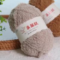 China Hand Knitting Crochet Various Colors coral Velvet Towel Yarn 100% Polyester Super Soft 50g/ball Fleece Yarn for sale