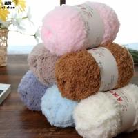 China wholesale hand knitting high quality bulky 50g/rall 100% polyester Coral Fleece Yarn for sale