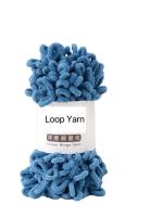 China Fancy coarse finger loop yarn wholesale dyed crocheting thread fancy yarns for knitting Blanket for sale