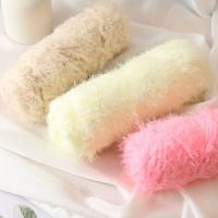 China hand knitting 100 nylon feather yarn  multicolor yarn space dyed feather Crochet fancy yarn for sale