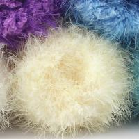 China 100 Polyester Hand Knitting Fluffy Yarn Faux Fur Yarn For Crocheting Scarf feather yarns for sale