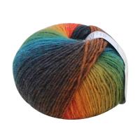 China hand knitting fancy  rainbow color pure wool yarn 100% wool 50g/ball each weight for sale