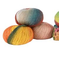 China High quality  50g/ball hand knitting rainbow color fancy yarn  wool yarn for knitting for sale