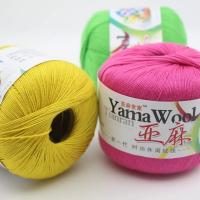 China New arrival multi color super soft 50g/roll 100% natural linen fiber for crochet for sale