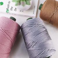 China Wholesale Colorful Decorative DIY Braided Cord 3mm Rope Macrame Cord Cotton Braided Rope Cord for sale
